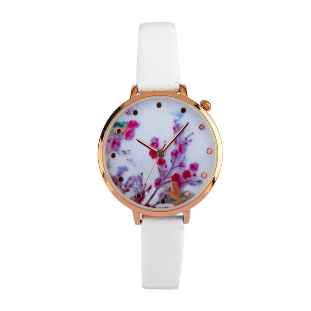 Beautiful White Floral Watch – Shooting Star Cornwall