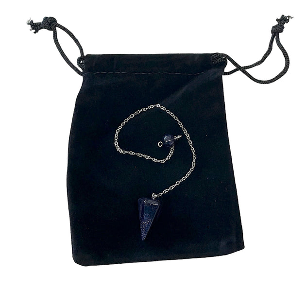 Blue Goldstone Crystal Pendulum – Shooting Star Cornwall